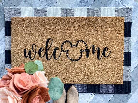 Mickey Mouse Door Mat - Etsy