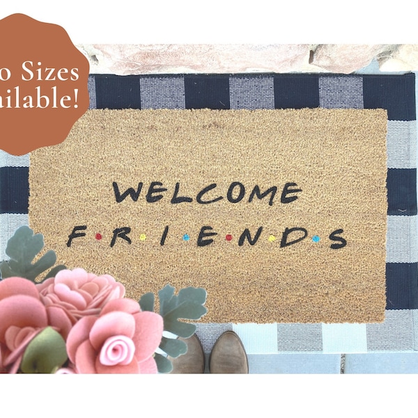 Friends Welcome Mat - Etsy