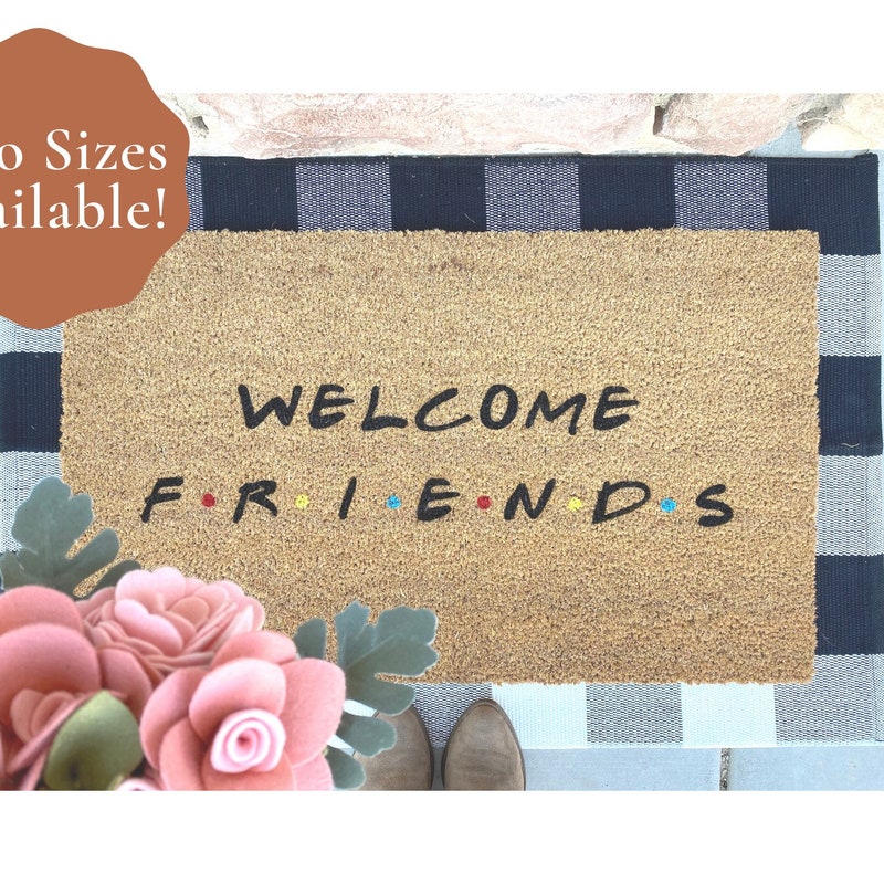 Friends Welcome Mat - Etsy