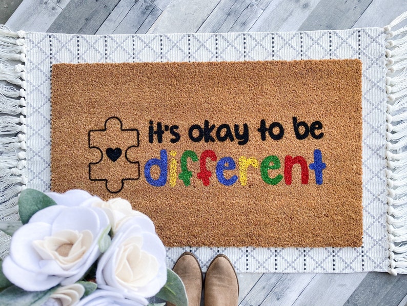 Embrace Differences / Autism Awareness/ ASD / Disability Doormat - Etsy