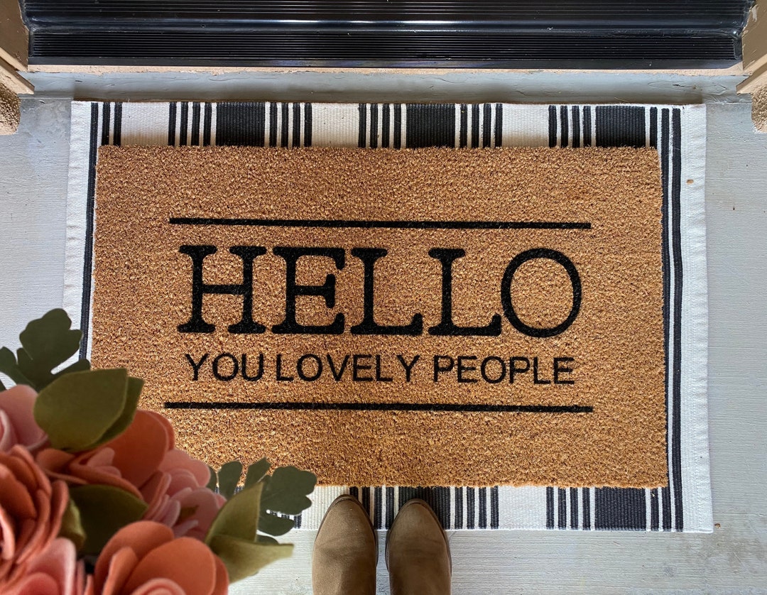 Lovely People Doormat - Etsy