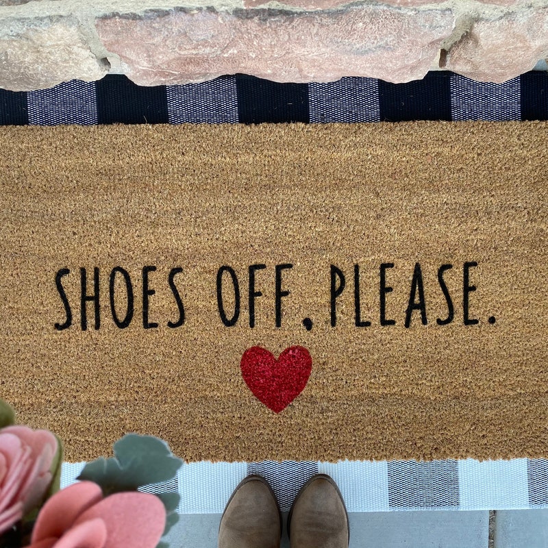 Shoes off Doormat - Etsy