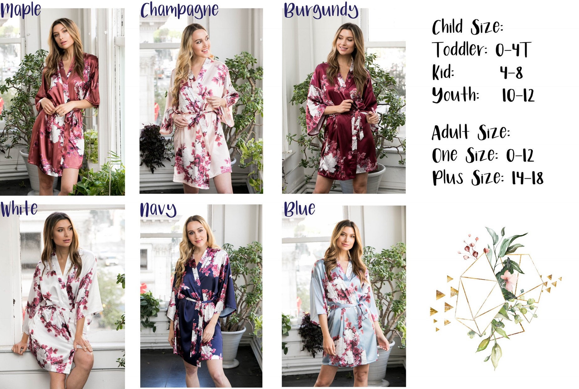 SALE Floral Bridesmaid Robes Bridesmaid Gifts Bridal Robe | Etsy