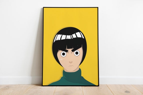 Naruto Poster Rock Lee Print Minimalist Print Anime Wall | Etsy UK