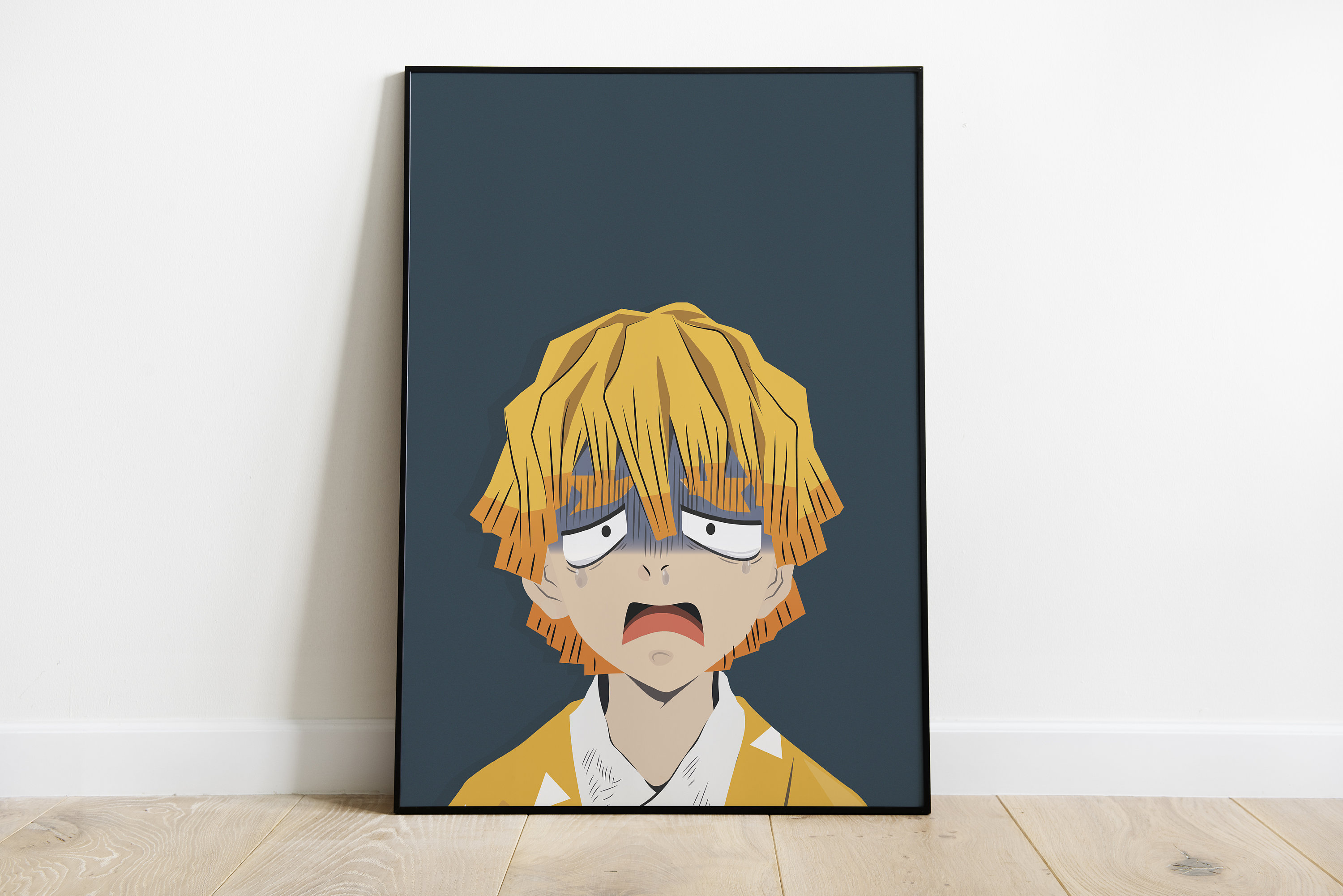 Demon Slayer Poster Zenitsu Print Minimalist Print Anime - Etsy UK