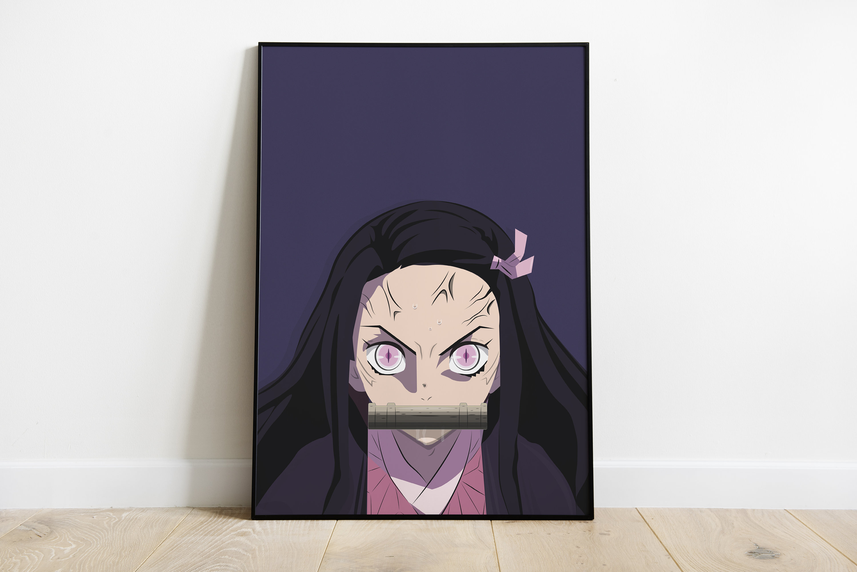 Demon Slayer Poster / Nezuko Print / Minimalist Print / Anime Wall Art ...