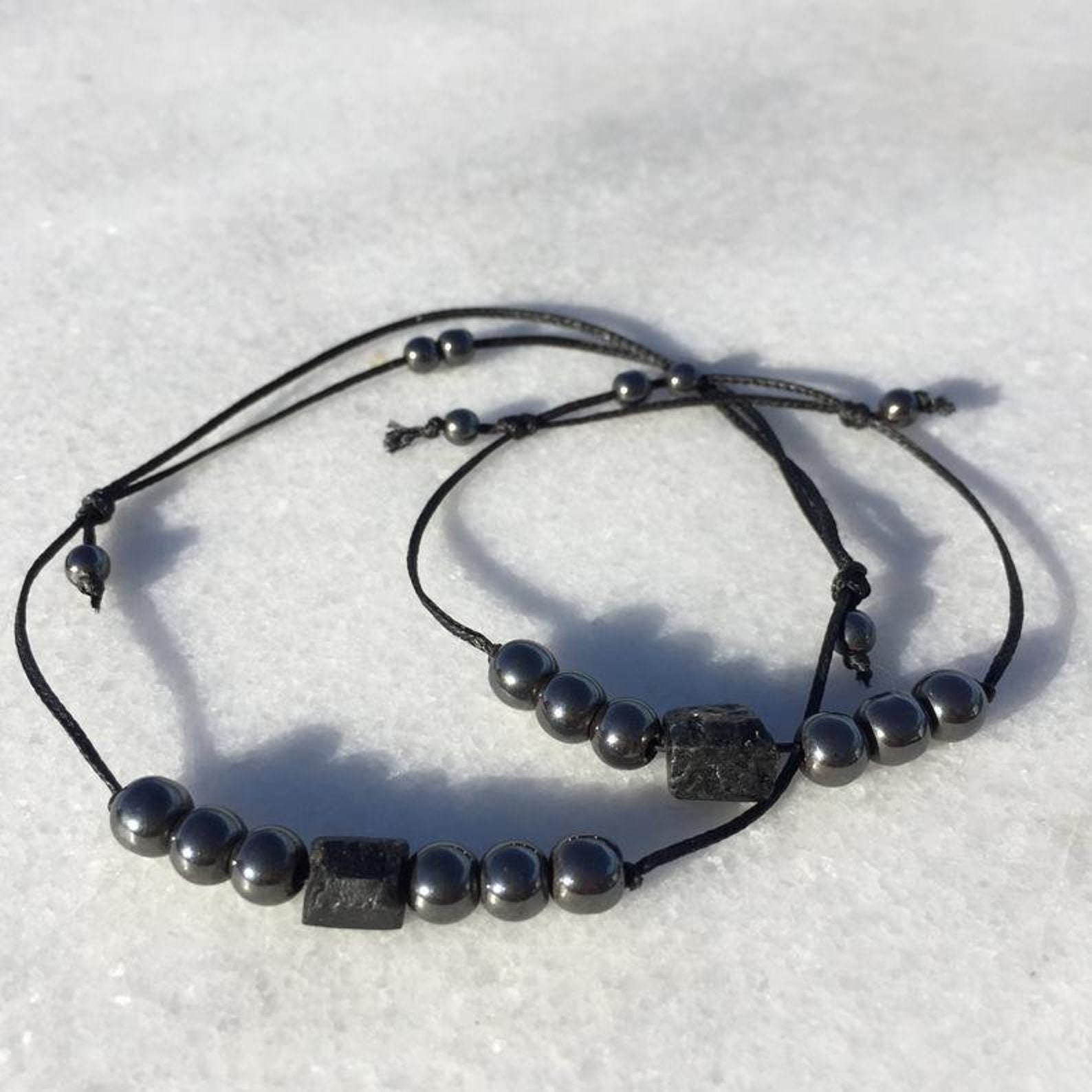 Raw Black Tourmaline Anklets for Women Matching Ankle Bracelets for ...