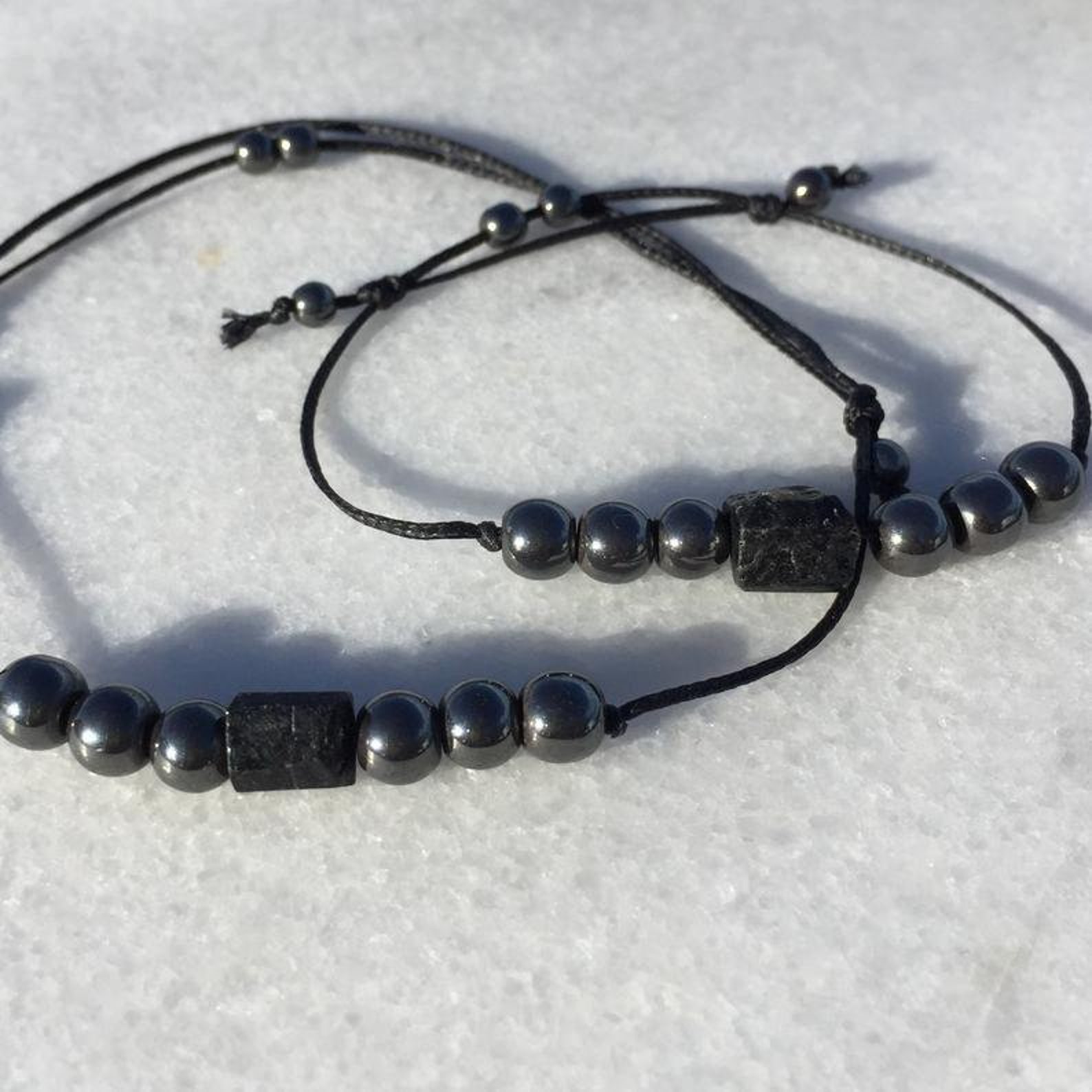 Raw Black Tourmaline Anklets for Women Matching Ankle Bracelets for ...