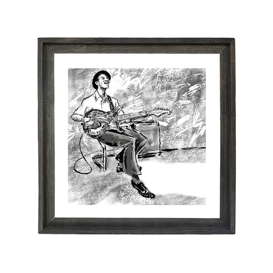 Hound Dog Taylor - Jazz Series - Guitar - Art Print - Poster - Wall ...