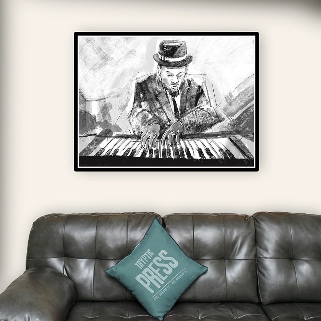 Thelonious Monk - Jazz Series - Piano - Art Print - Poster - Wall Décor ...