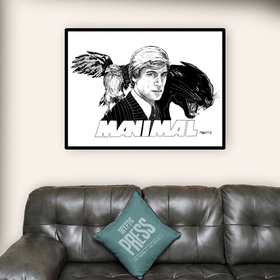 Manimal - Pop Culture Series - Art Print - Poster - Wall Décor - Etsy