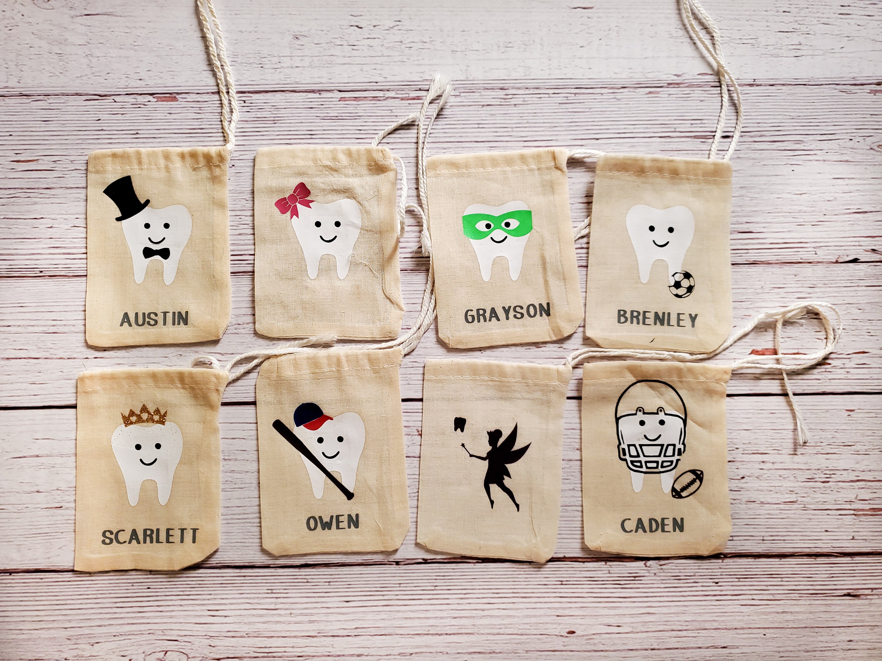 Personalized Tooth Fairy Bag With Mini Tooth Jar Included - Etsy