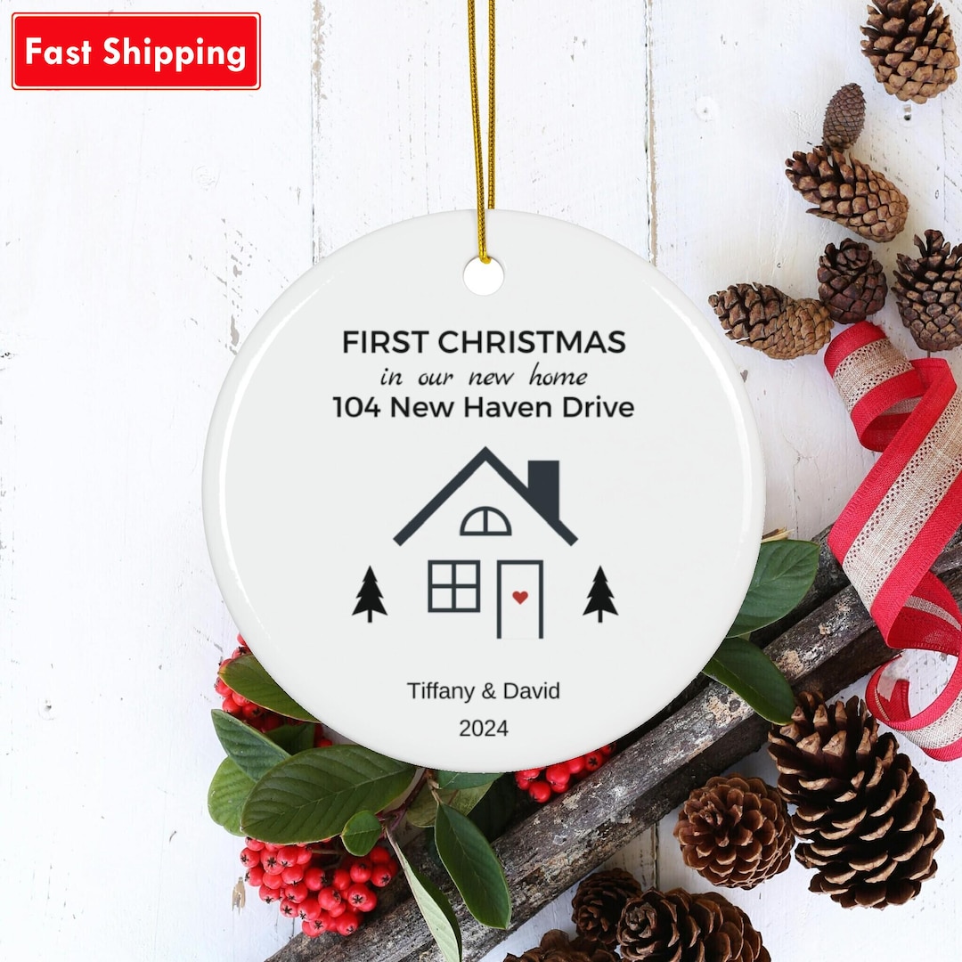 Personalized First Christmas in New Home Ornament, First Home Christmas ...