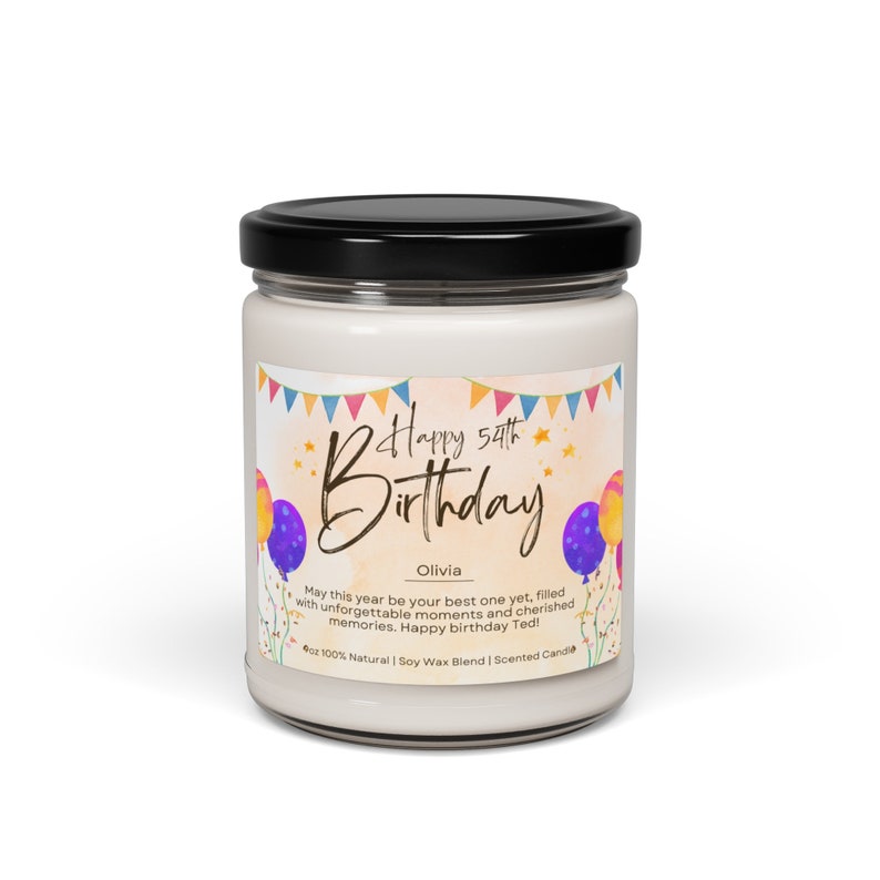 54th, Personalized Birthday Candle, Personalized Birth Gift, Birthday ...
