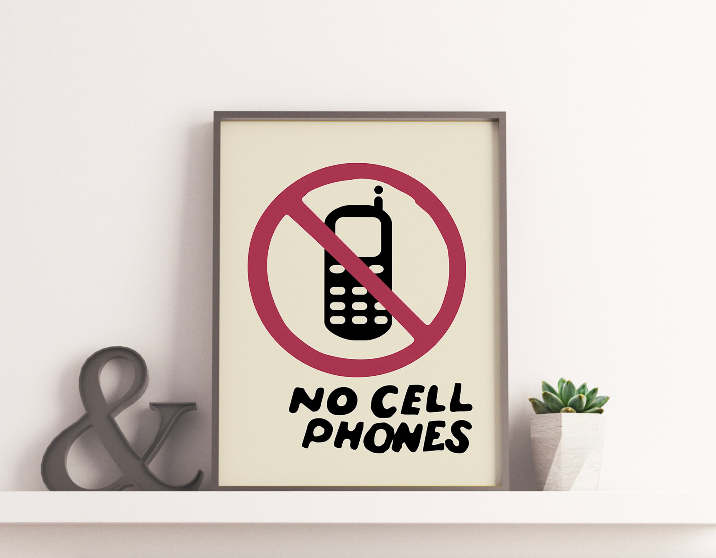 No Cell Phone Policy At Work Sign