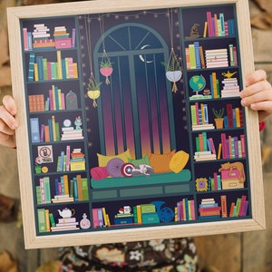 Library Nook Print - Etsy