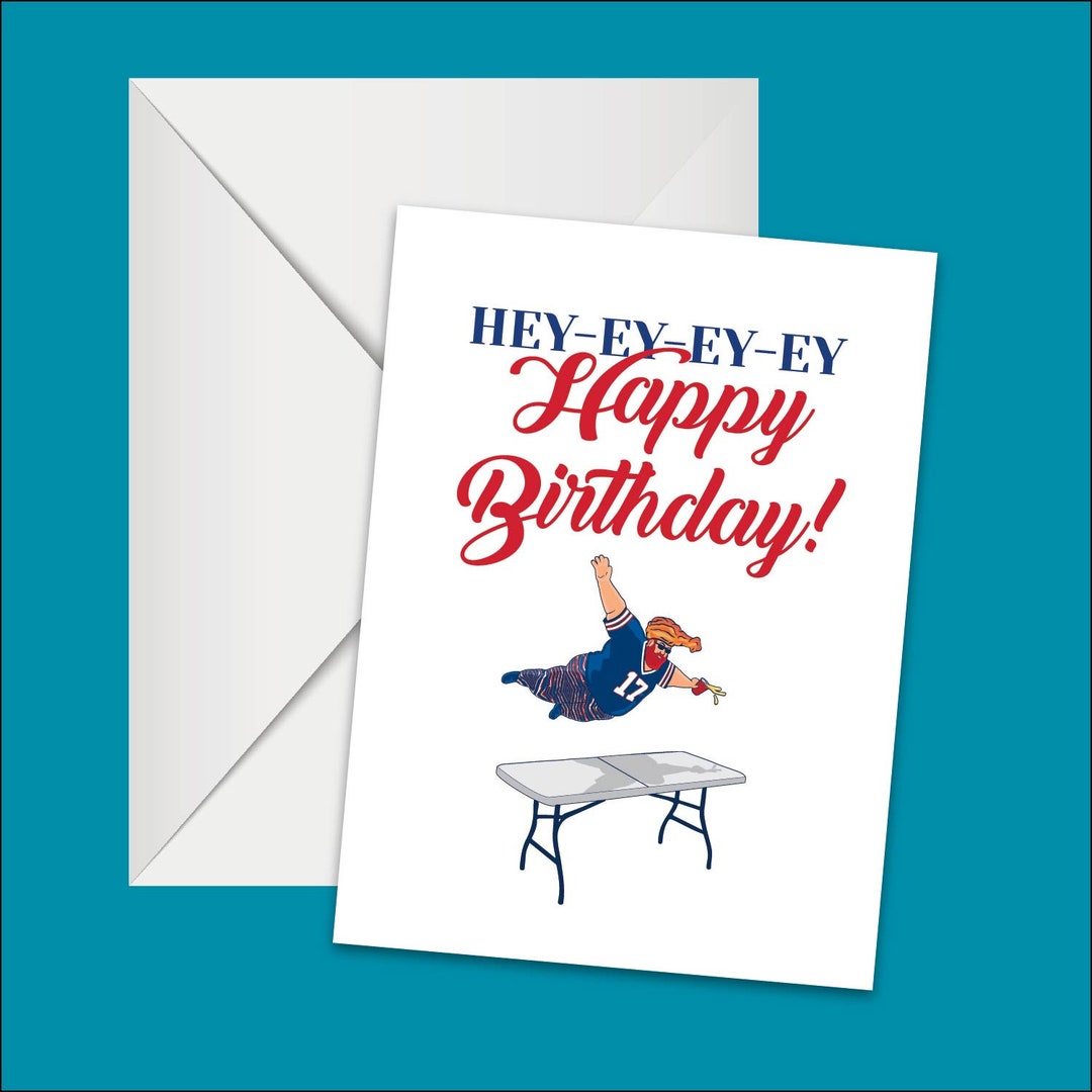 Bills Mafia Birthday Card - Hey Ey Ey Ey Happy Birthday! - Etsy