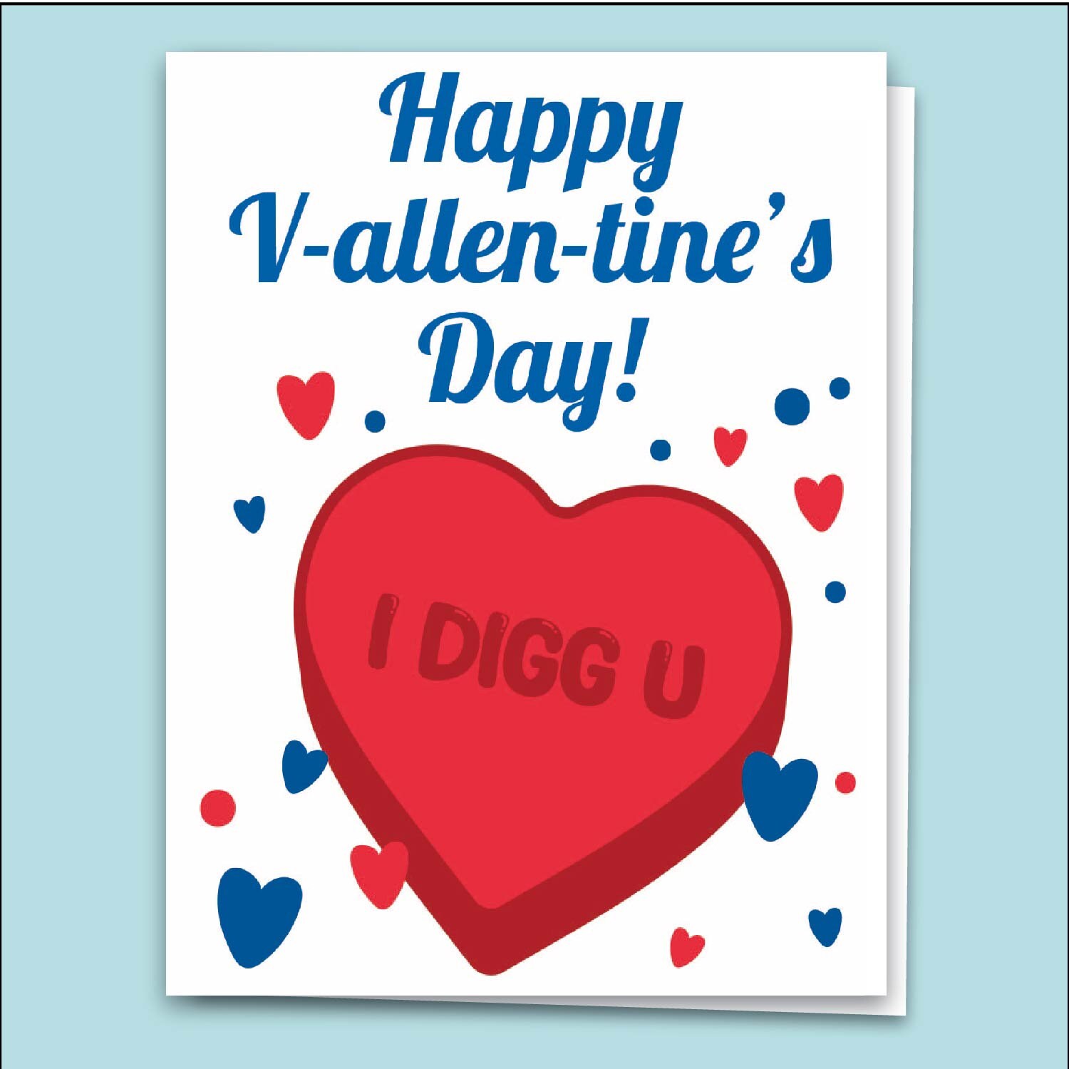 Lets Go Buffalo Buffalo Bills Valentine's Day Card Funny and Cute Candy ...