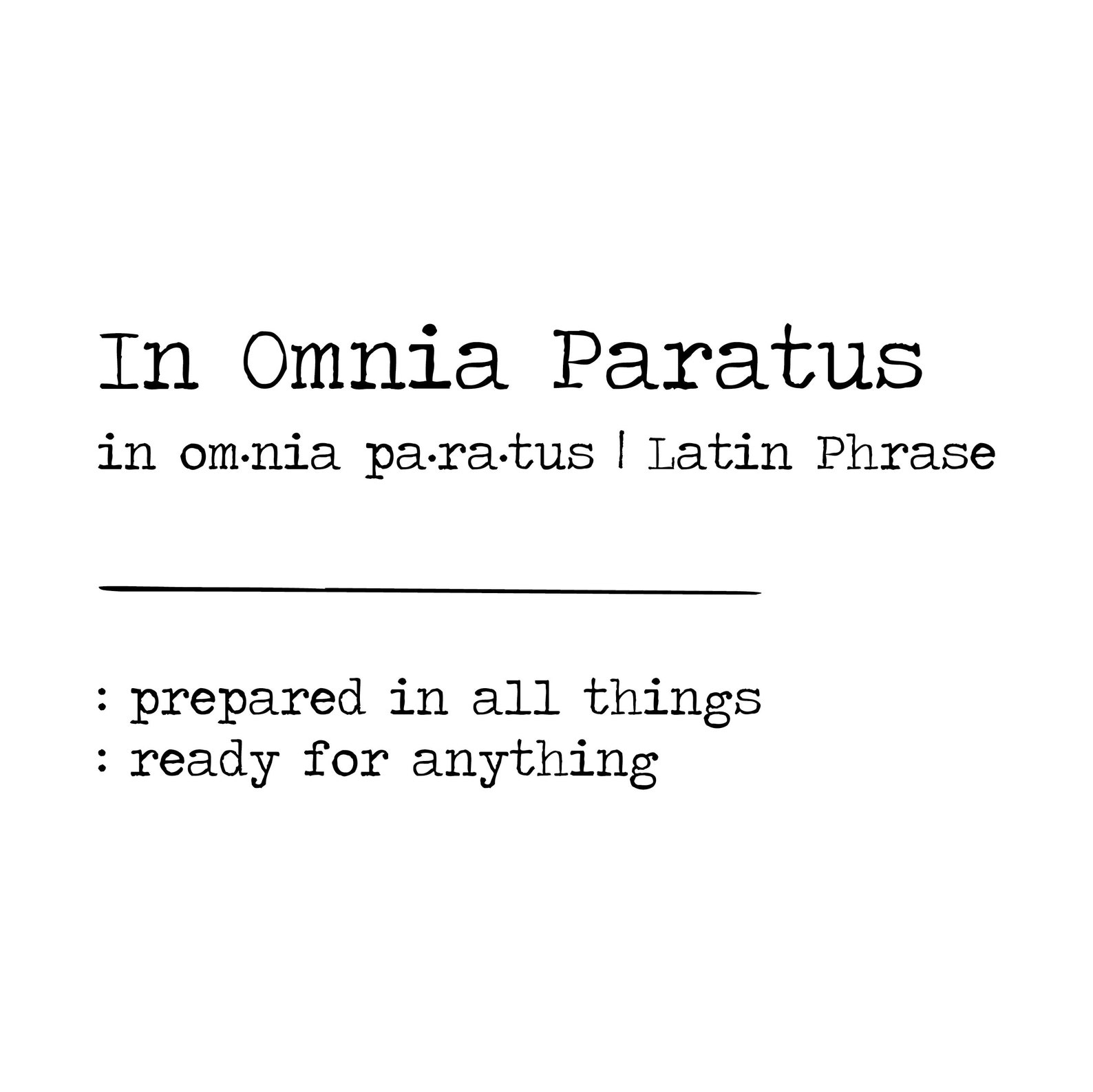 In Omnia Paratus Definition Gilmore Girls Wall Art - Etsy