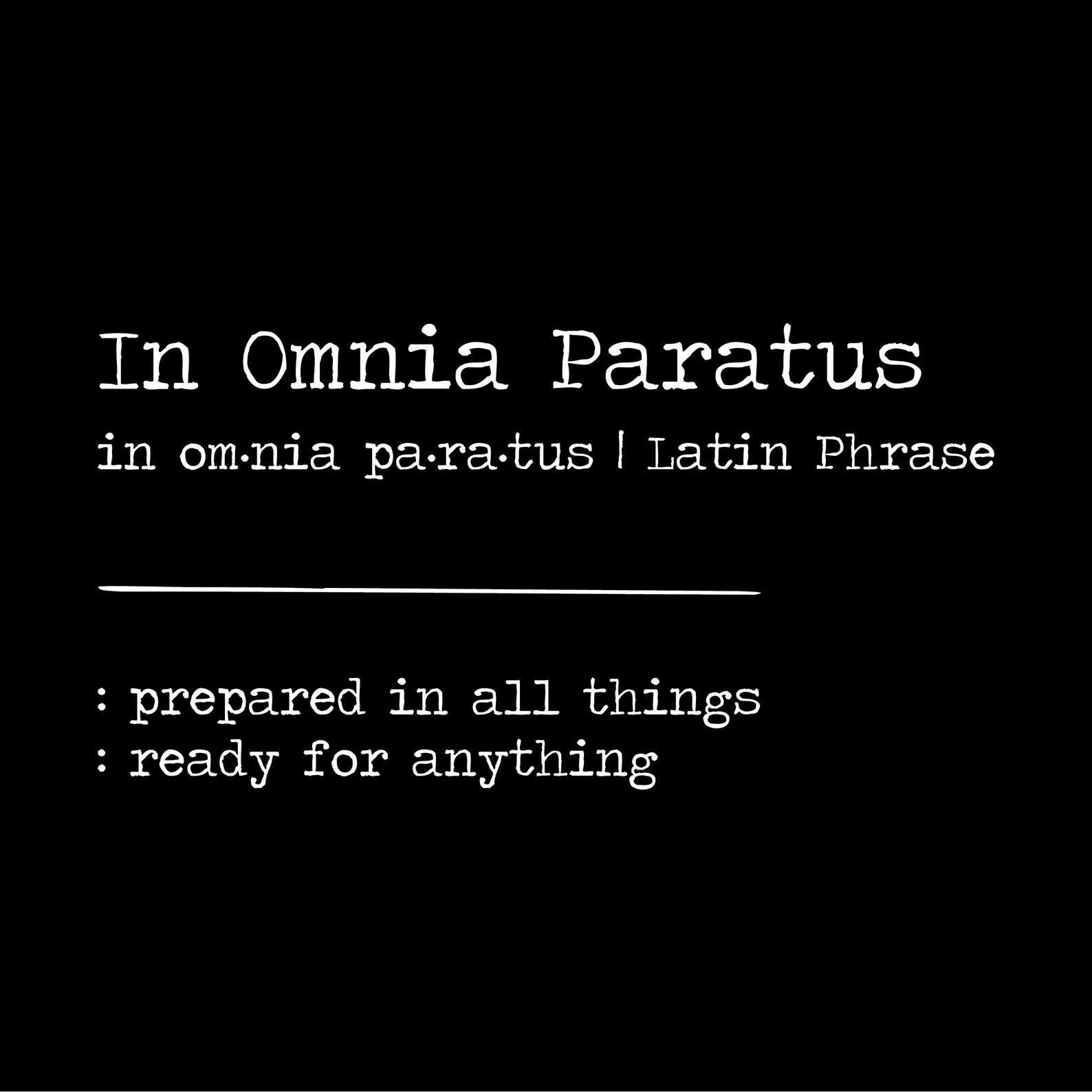 In Omnia Paratus Definition Gilmore Girls Wall Art - Etsy