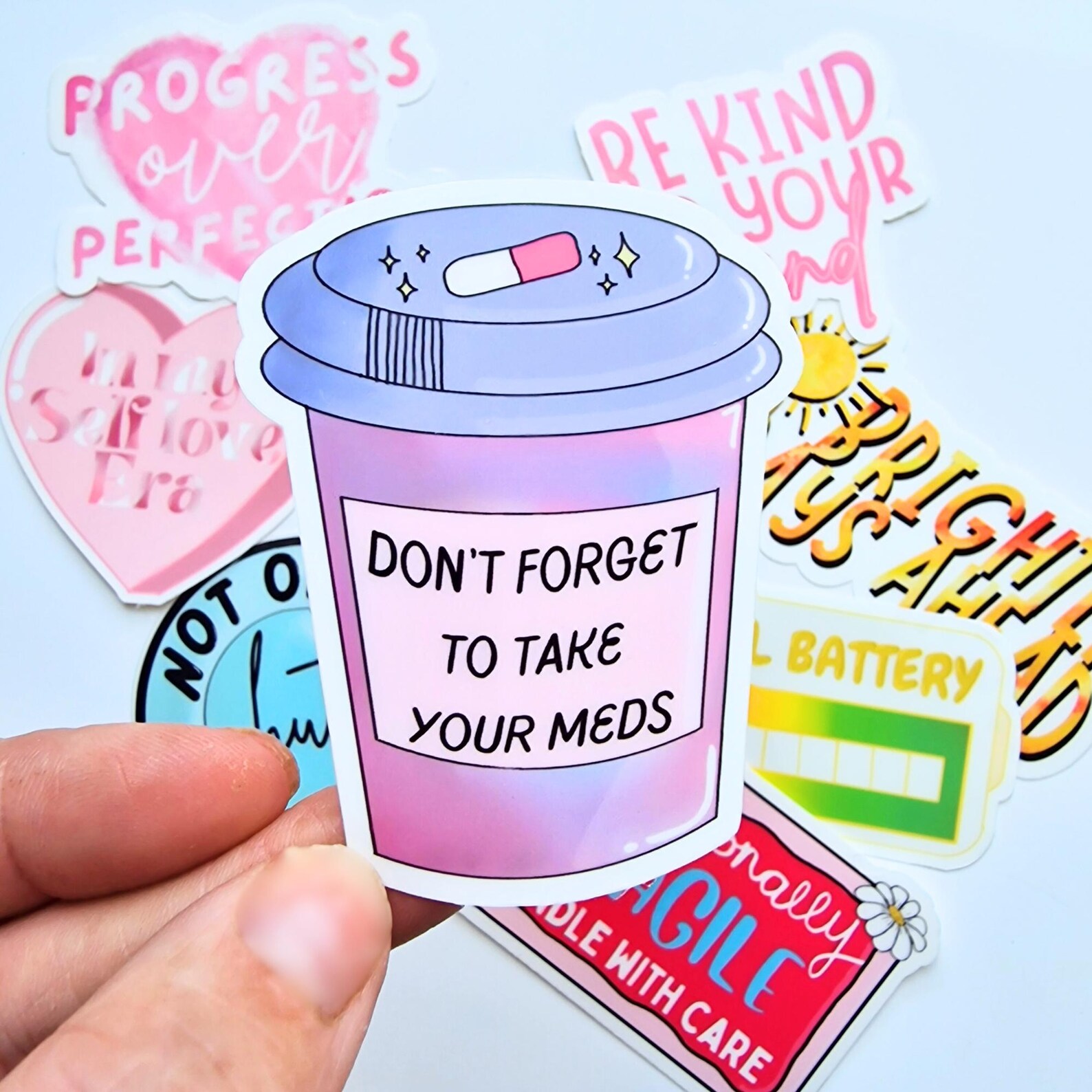 Don't Forget Your Meds Reminder Mental Health Sticker | Pill Bottle ...
