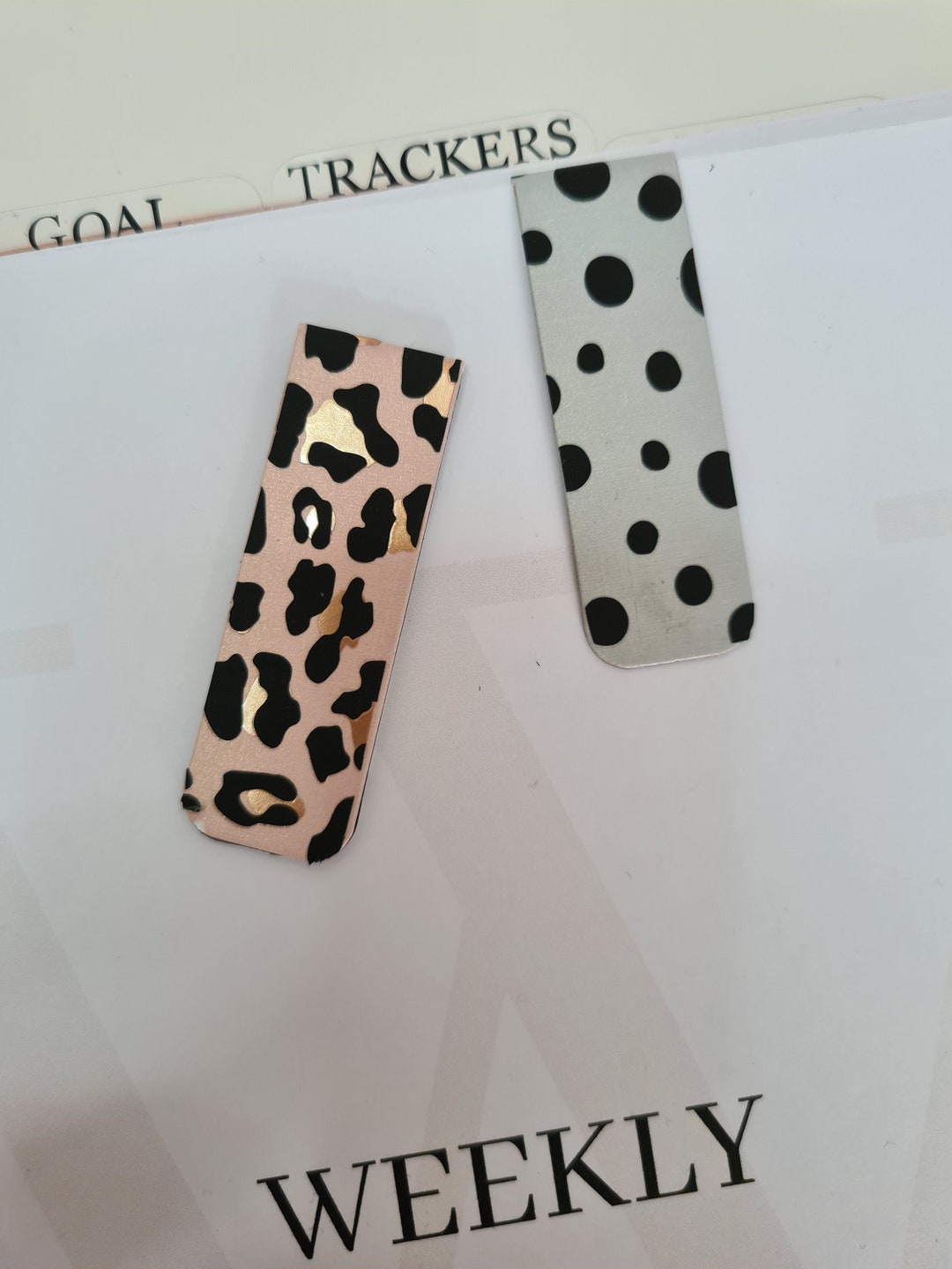 Magnetic Planner Paper Clip | Leopard Print Polka Dot Planner ...