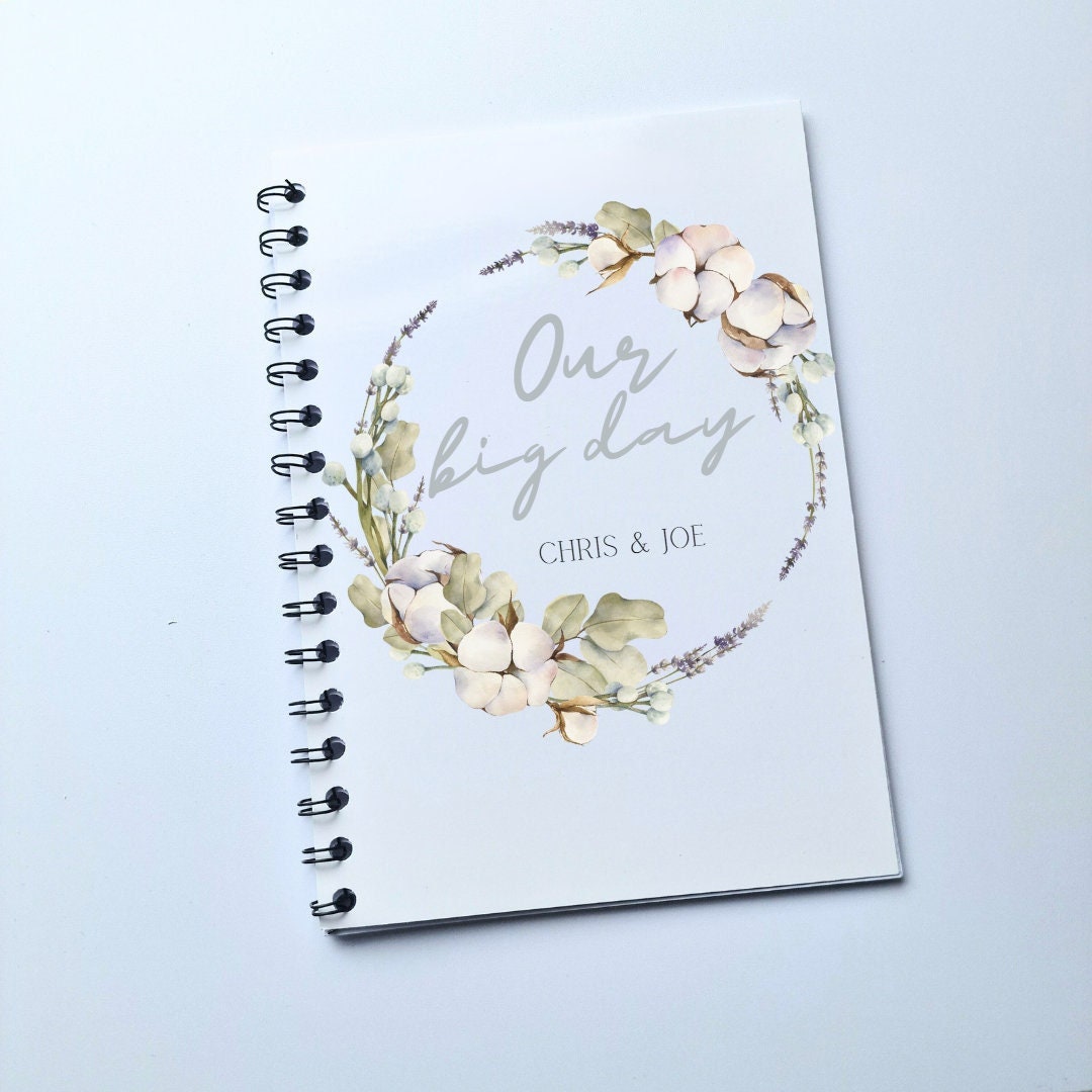 Wedding Notes Planner - Personalised Notebook Notepad Journal A5 ...