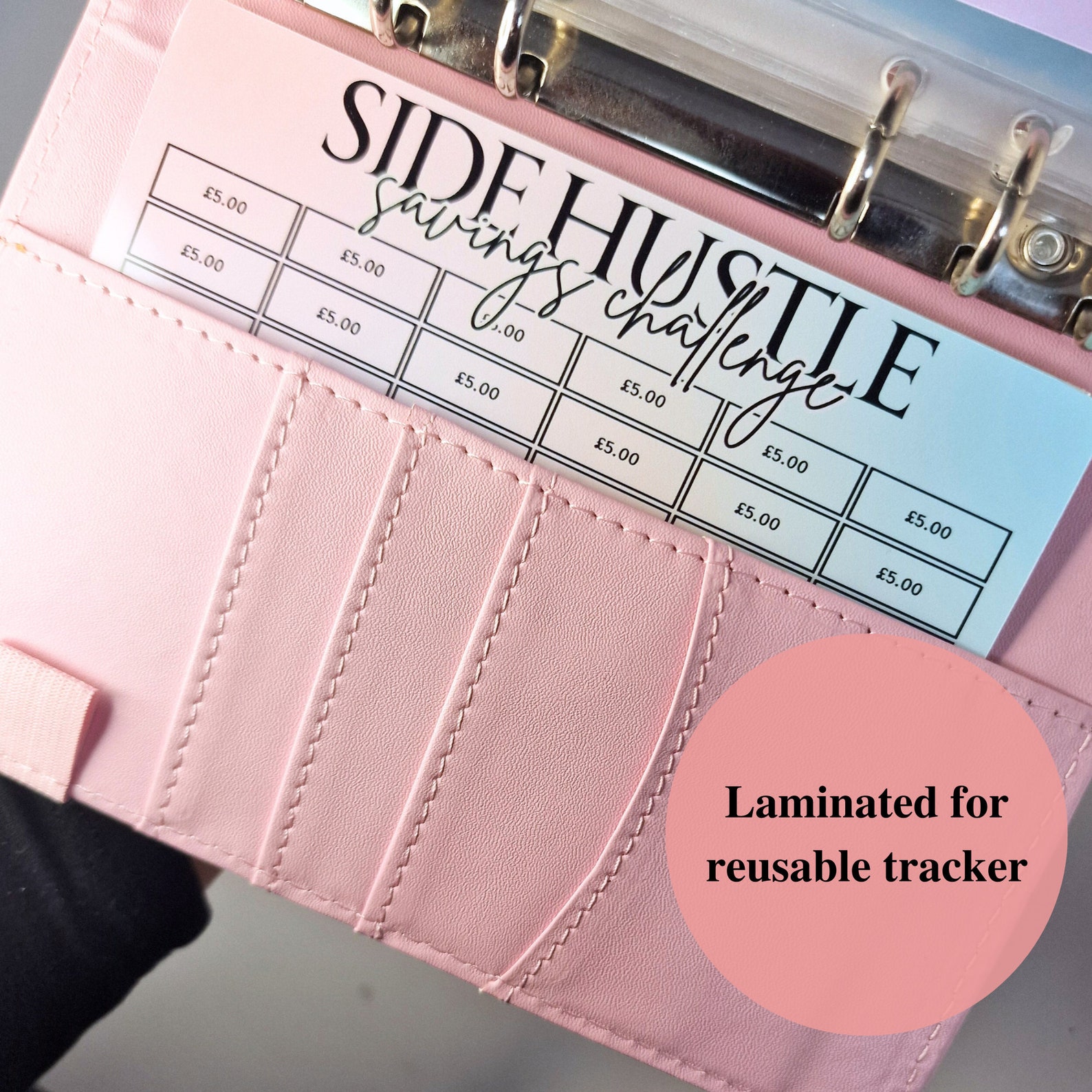 Side Hustle Savings Challenge Tracker | A6 A5 Budget Binder Insert - Etsy