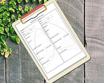 Respiratory Therapist 6 Patient Report Sheet PDF Printable - Etsy