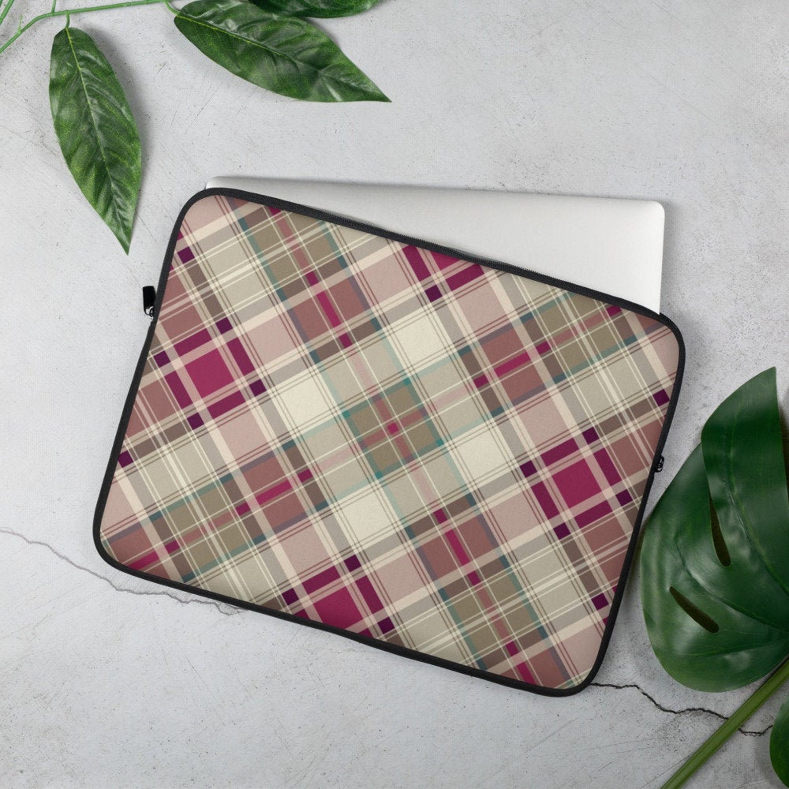 Scottish Plaid Print Laptop Case Tartan Pattern Laptop Sleeve | Etsy