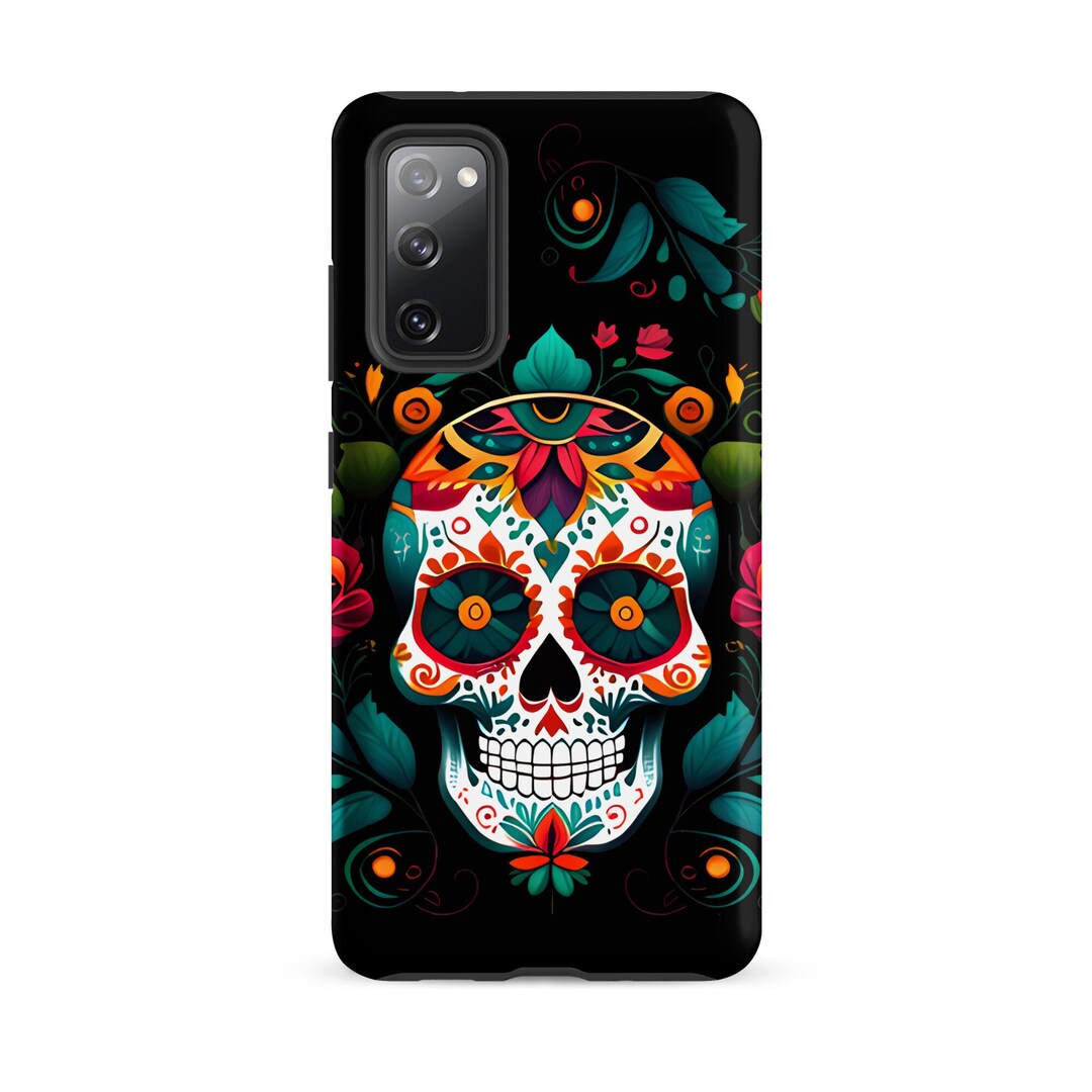 Mexican Sugar Skull Tough Phone Case, Halloween Unique Phone Case, Day ...