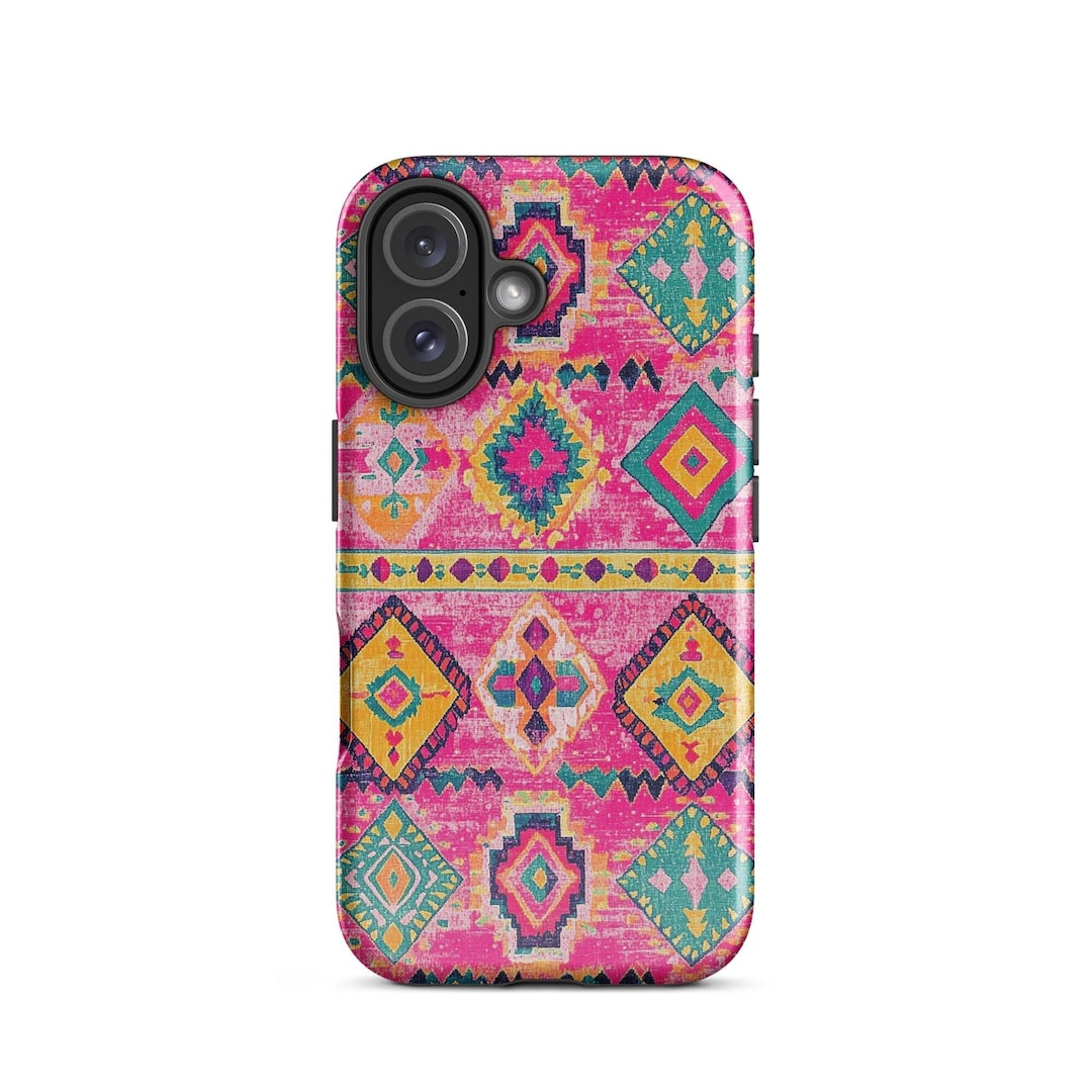 Turkish Kilim Tough Phone Case - Boho Phone Case, iPhone 16 - iPhone 15 ...