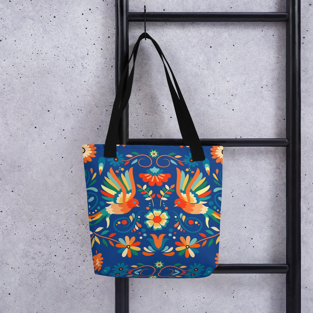 Otomi Birds Tote Bag: Mexican Folk Art Print, Unisex Design - Etsy