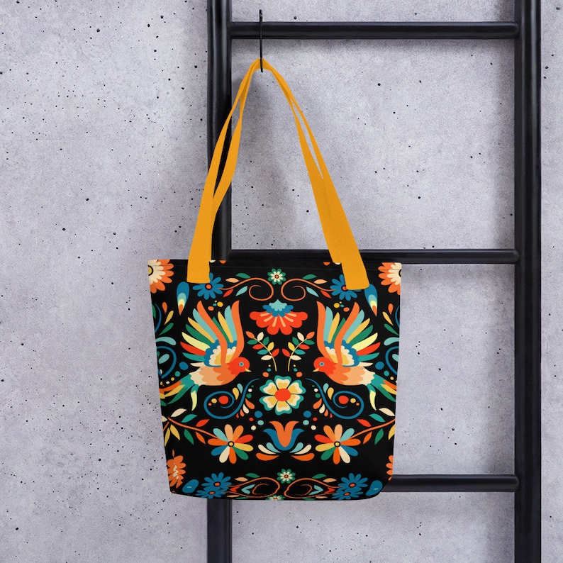 Otomi Birds Tote Bag: Mexican Folk Art Print, Unisex Design - Etsy
