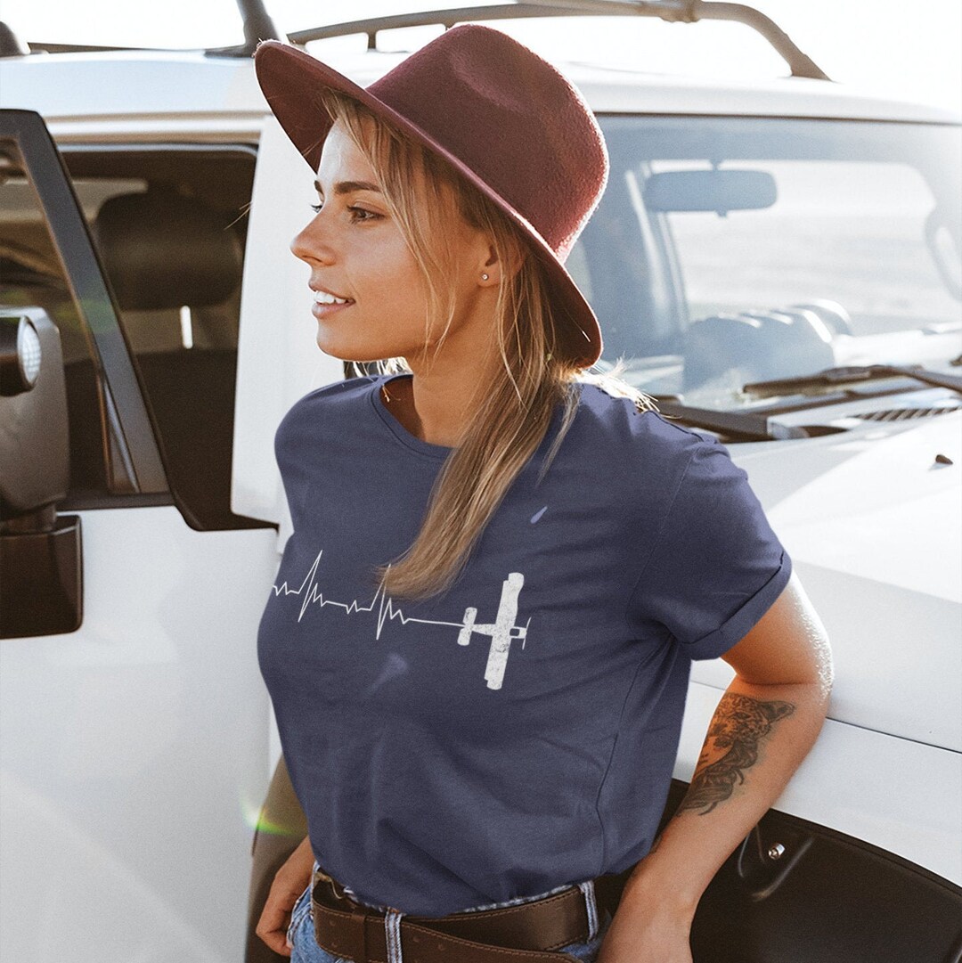 Airplane T Shirt, Travel Shirt, Pilot Shirt, Flying Shirt, Heartbeat ...