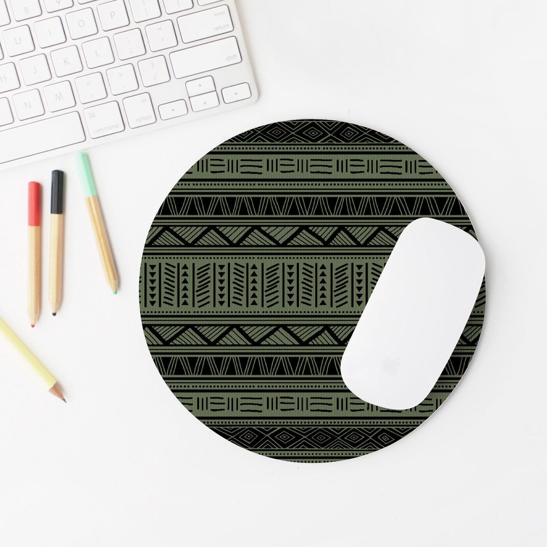 African Tribal Print Mouse Pad, Boho Mouse Pad, Mud Cloth Non Slip Mat ...