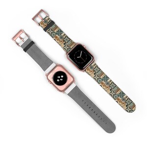 Pacific Islands Tapa Cloth Apple Watch Band, Hawaiian Watch Strap, 40mm ...