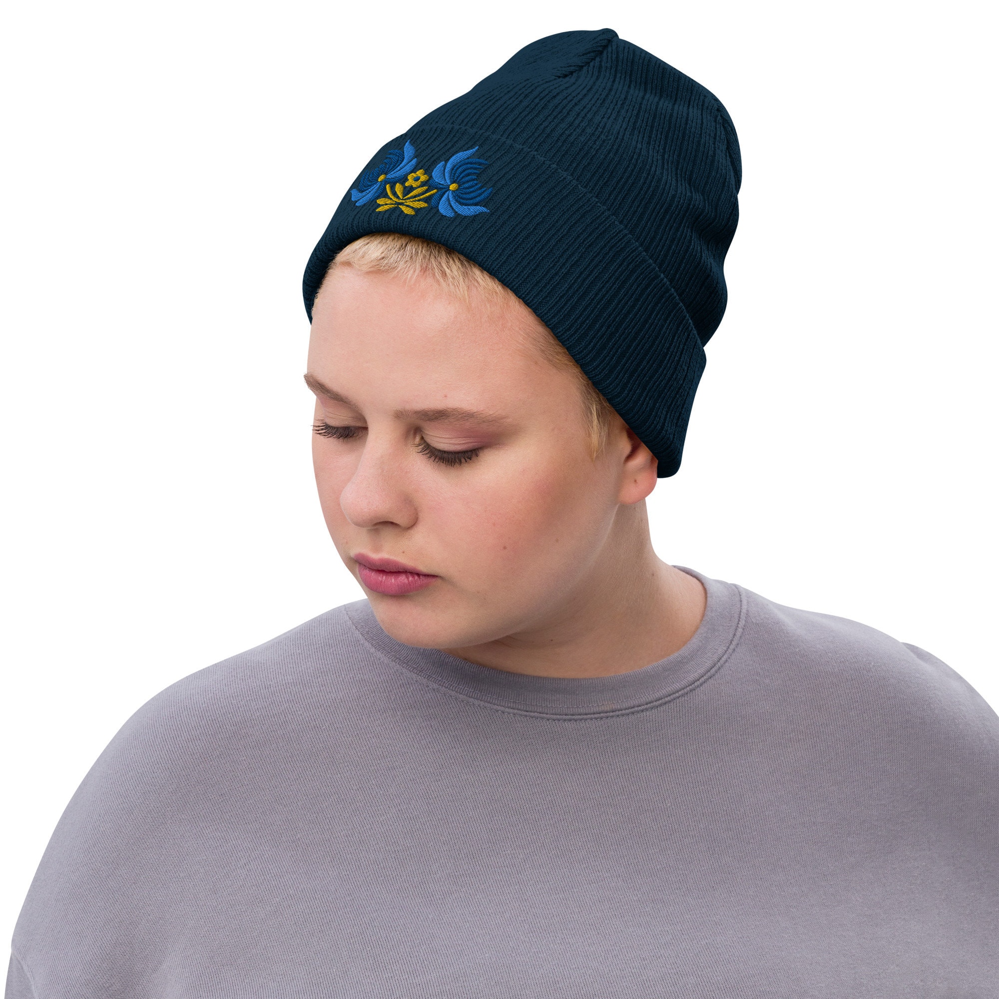 Ukrainian Folk Art Embroidered Beanie, Ukrainian Folk Art Gifts, Boho ...