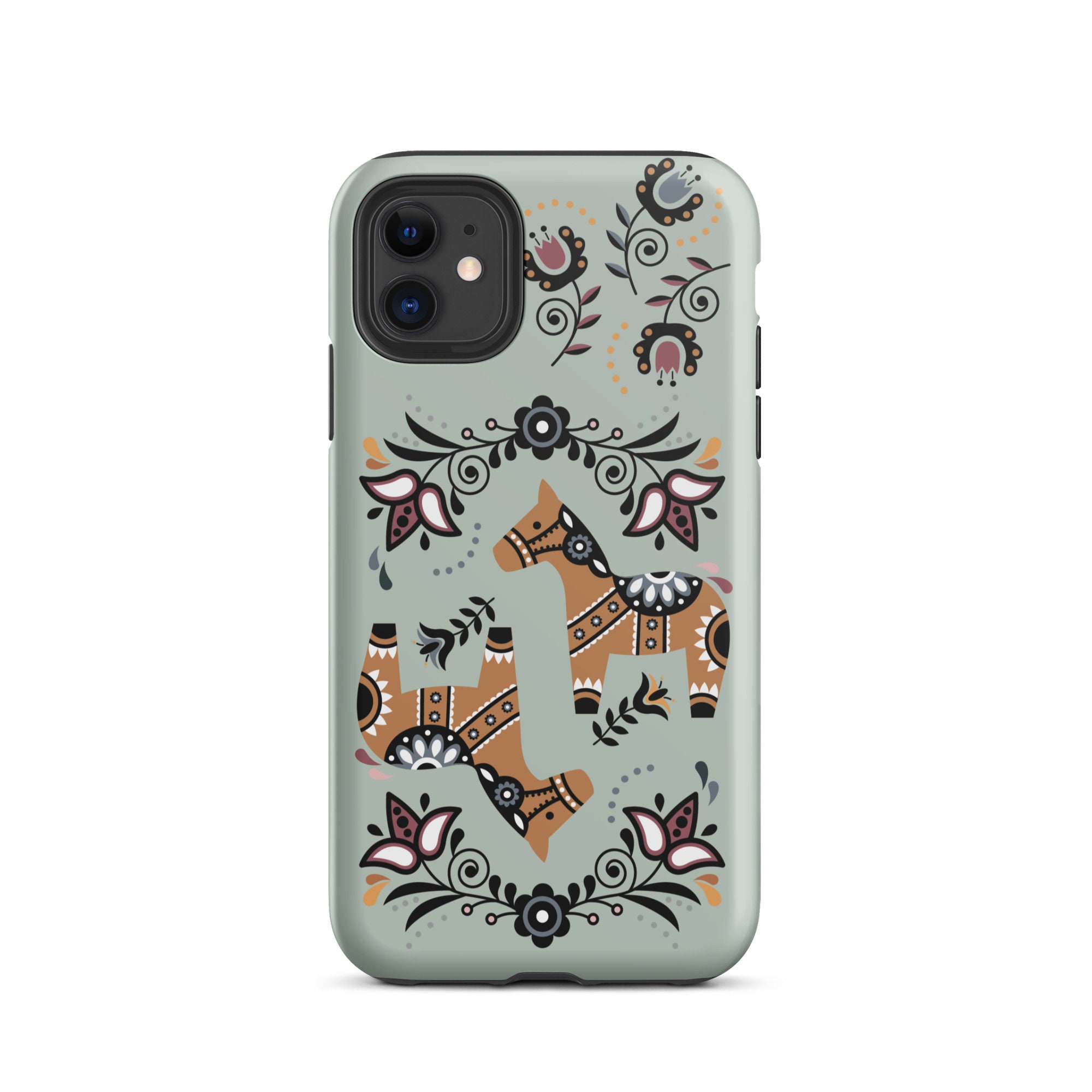 Swedish Dala Horse Phone Case: Scandinavian Folk Art Design - Etsy