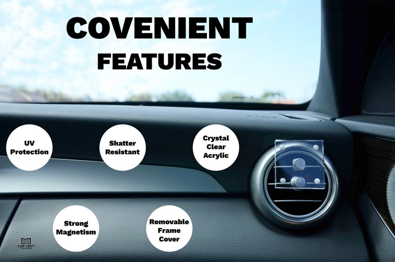 Car Photo Frame Premium Car Vent Picture Frame Clips Onto - Etsy