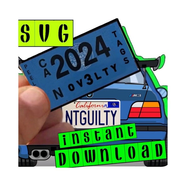 Ca License Plate Svg - Etsy