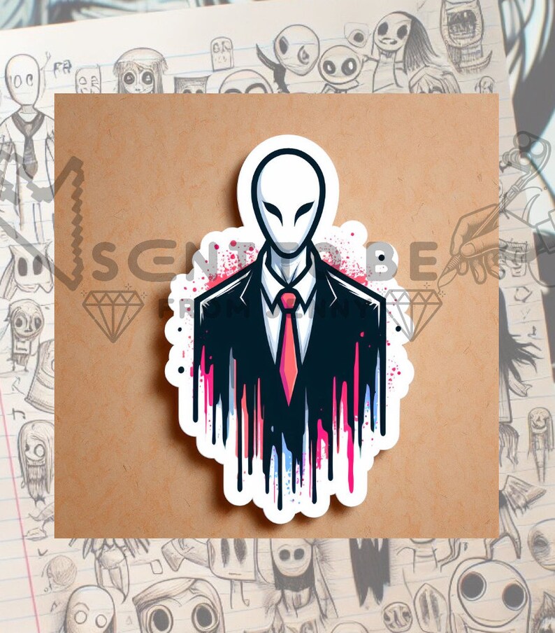 Slenderman Creepypasta Lore Unique Sticker Collection Slenderman ...