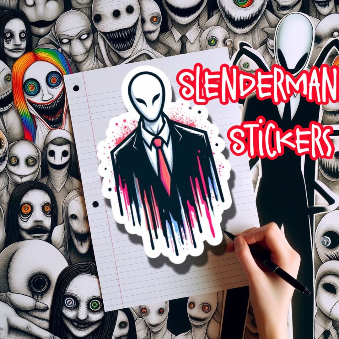 Slenderman Creepypasta Lore Unique Sticker Collection Slenderman ...