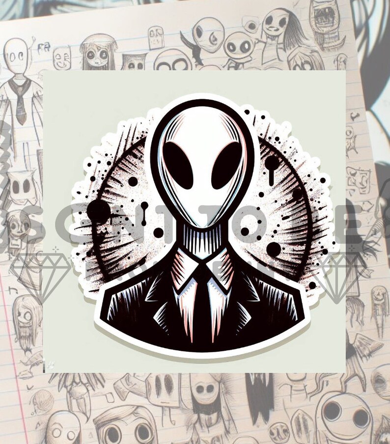 Slenderman Creepypasta Lore Unique Sticker Collection Slenderman ...
