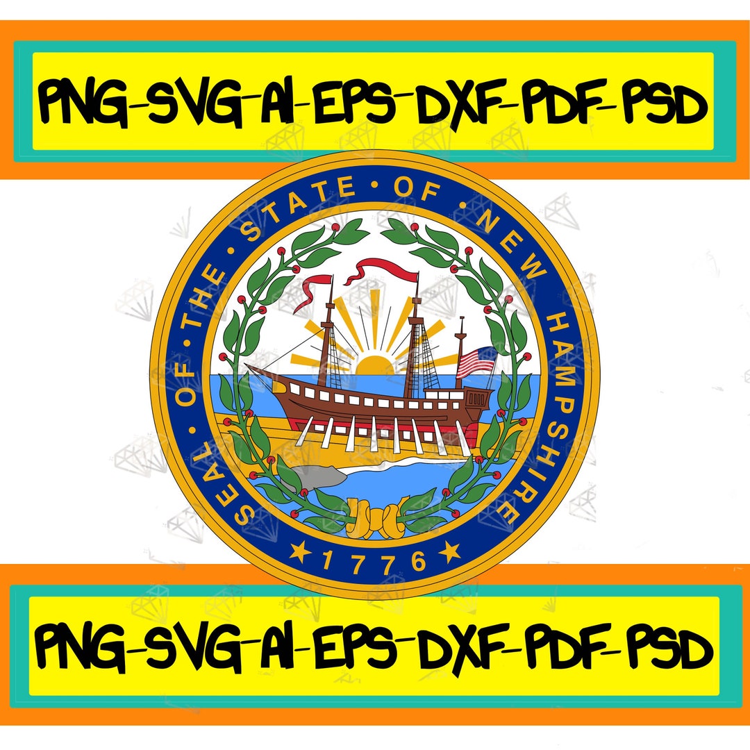 The Great Seal of the State of New Hampshire Color Logo, 7 Files PNG ...