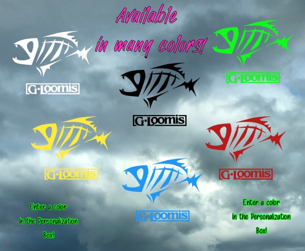 G-loomis Vinyl Sticker Fly Fishing Fish Logo Decal Rods Reel Trout ...