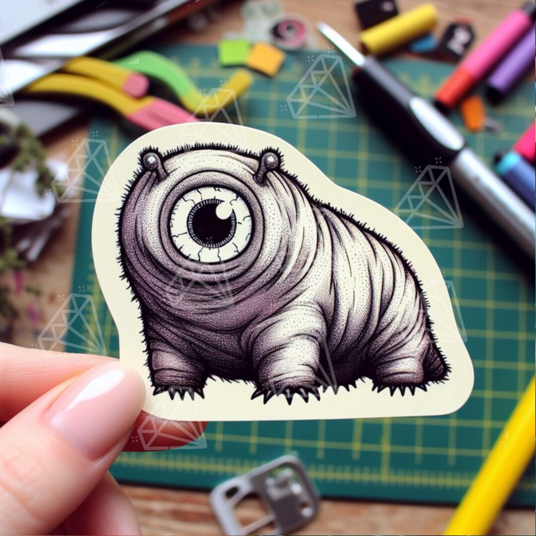 Tardigrade Water Bear Vinyl Decal Sticker Cute Micro Biology Moss ...