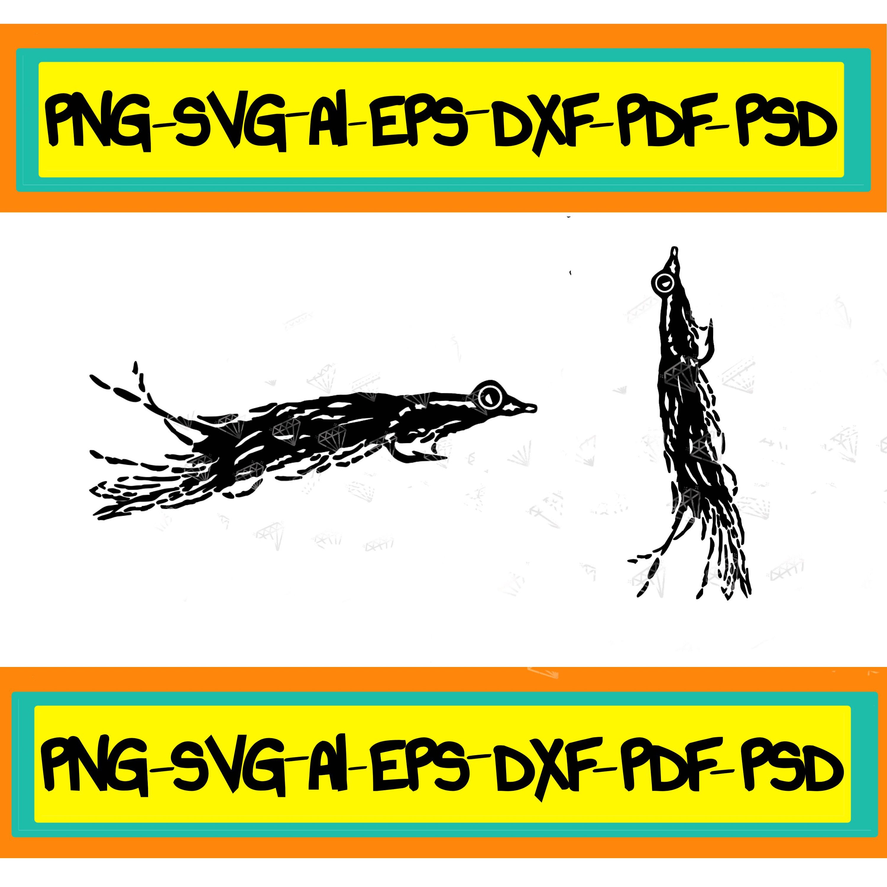 Fly Fishing Clouser Minnow SVG PNG Pattern Lure DXF Dry Nymph Streamer ...