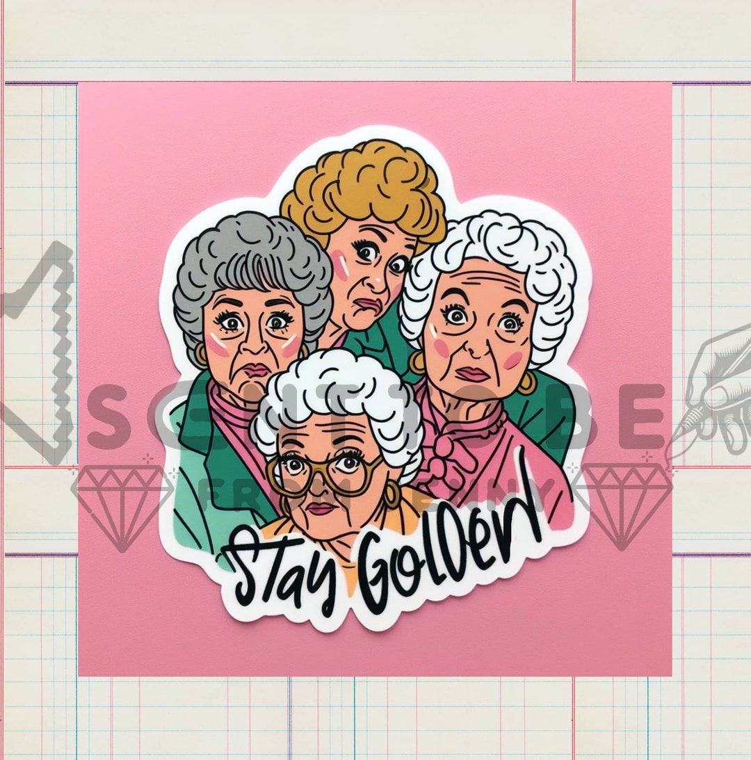 Golden Girls Stickers Classic TV Show Icons Custom Sizes, Betty White ...