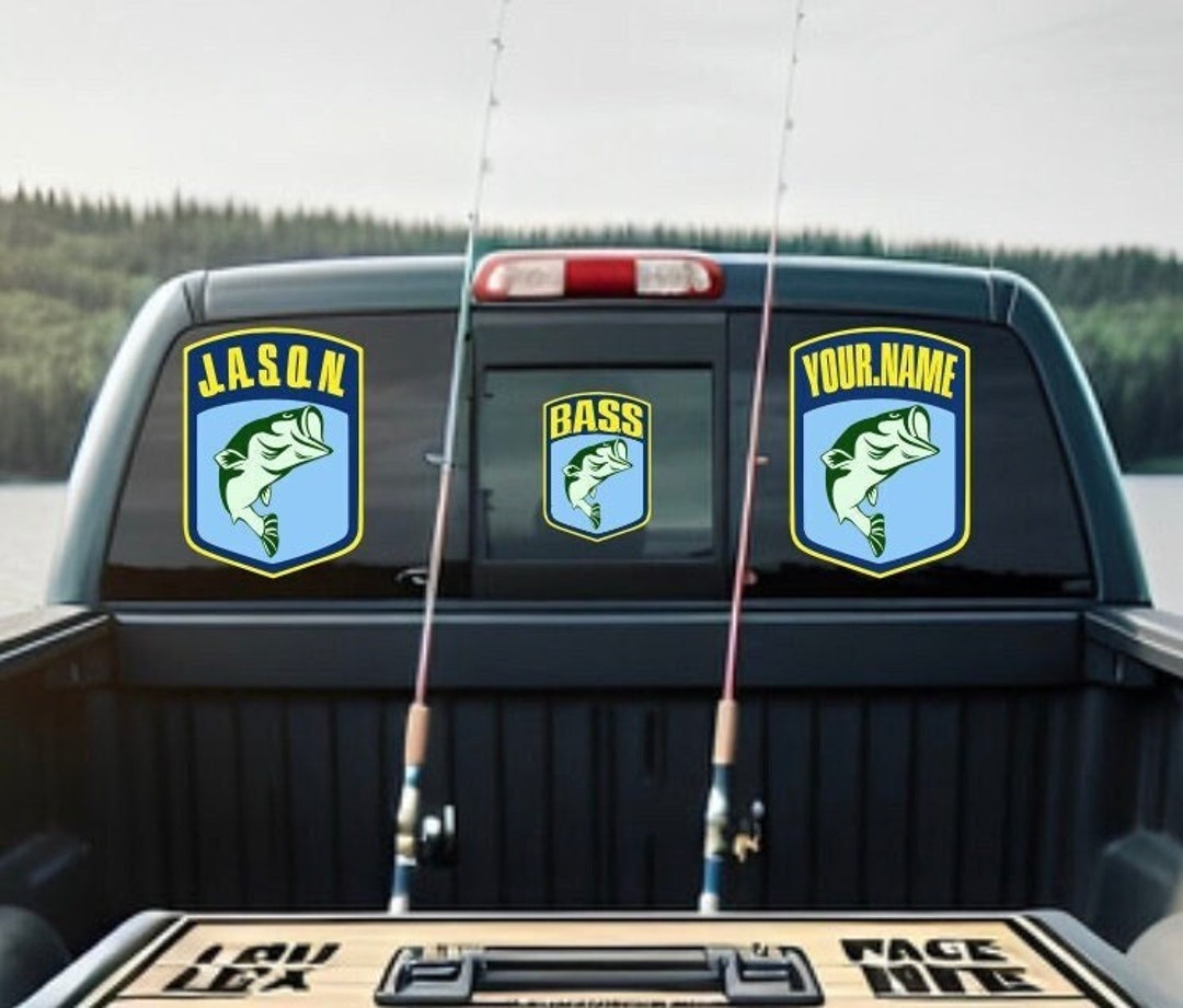 Custom B.A.S.S. Name Bassmasters BASS Badge Logo Color Vinyl Decal ...